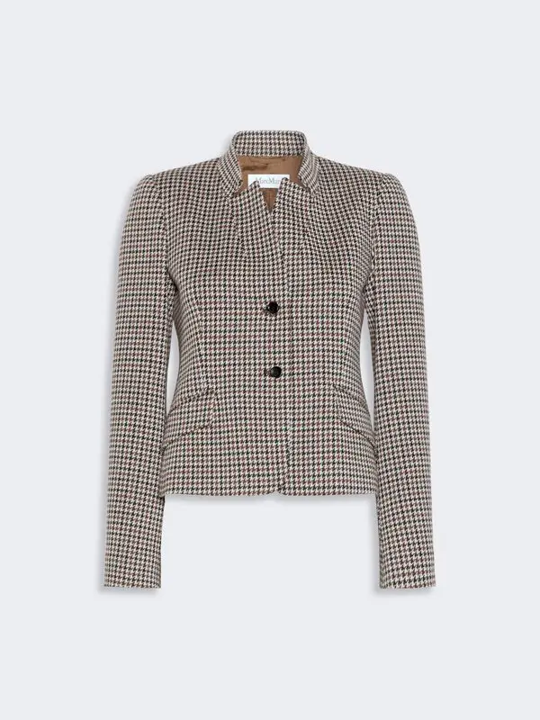 Max Mara Slim Houndstooth Jersey Jacket
