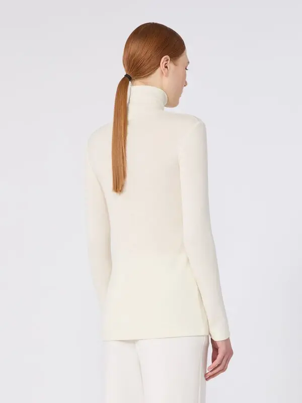 Max Mara Wool Jersey Polo-neck Sweater