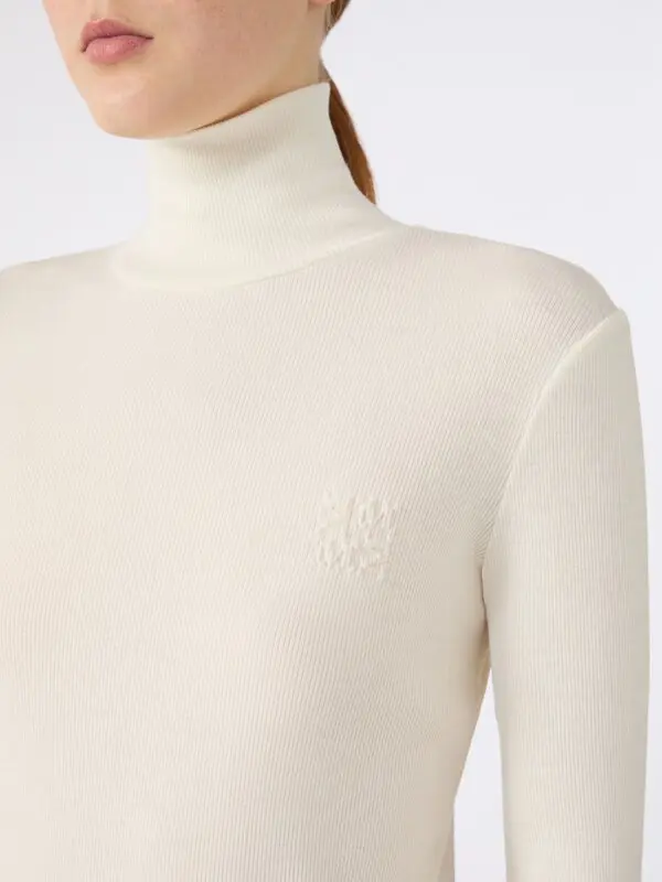 Max Mara Wool Jersey Polo-neck Sweater