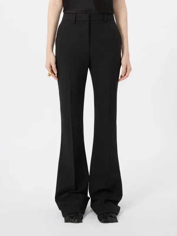 Max Mara Flared Stretch Wool Twill Trousers