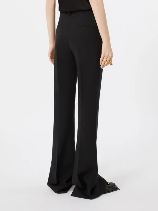 Max Mara Flared Stretch Wool Twill Trousers