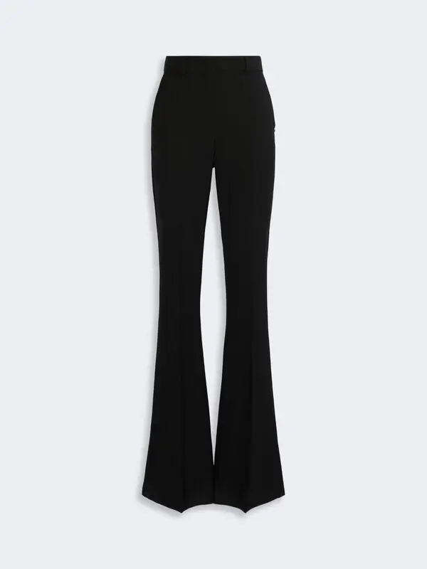 Max Mara Flared Stretch Wool Twill Trousers