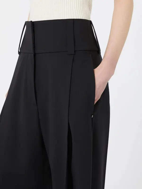 Max Mara Stretch Wool Curved-leg Trousers