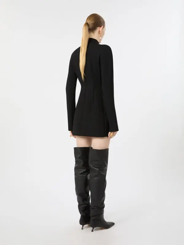 Max Mara Short Stretch Wool-blend Hourglass Cut Dress