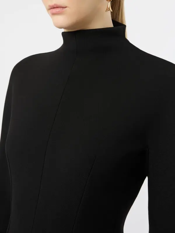 Max Mara Short Stretch Wool-blend Hourglass Cut Dress