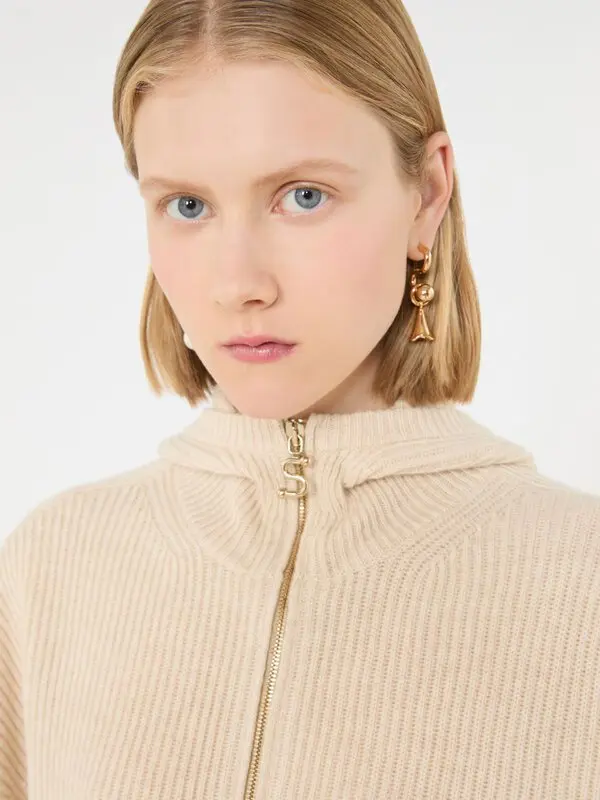Max Mara Wool And Cashmere Hooded Cardigan