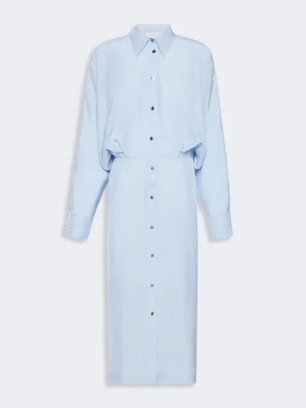 Max Mara Oversized Viscose Shirt Dress - Medium Grey