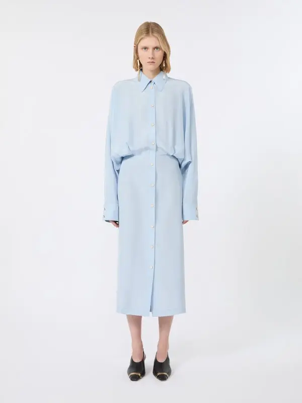 Max Mara Oversized Viscose Shirt Dress