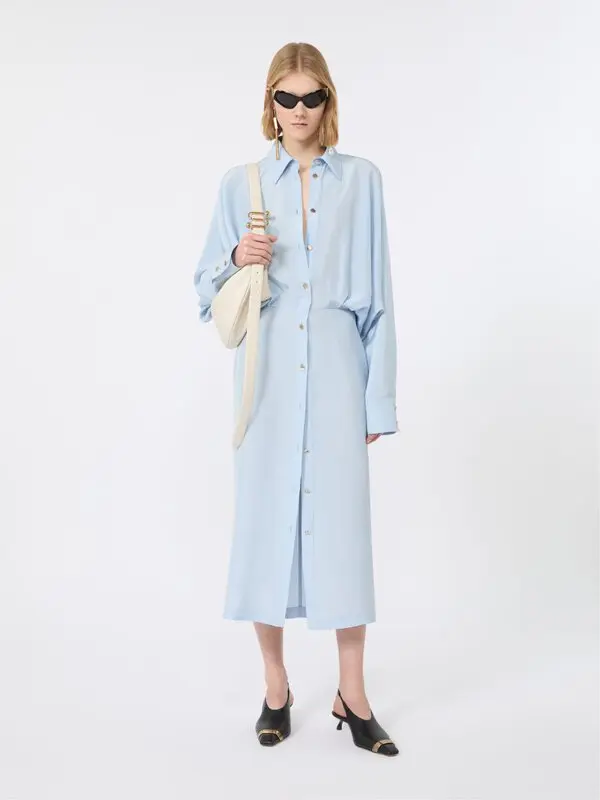 Max Mara Oversized Viscose Shirt Dress