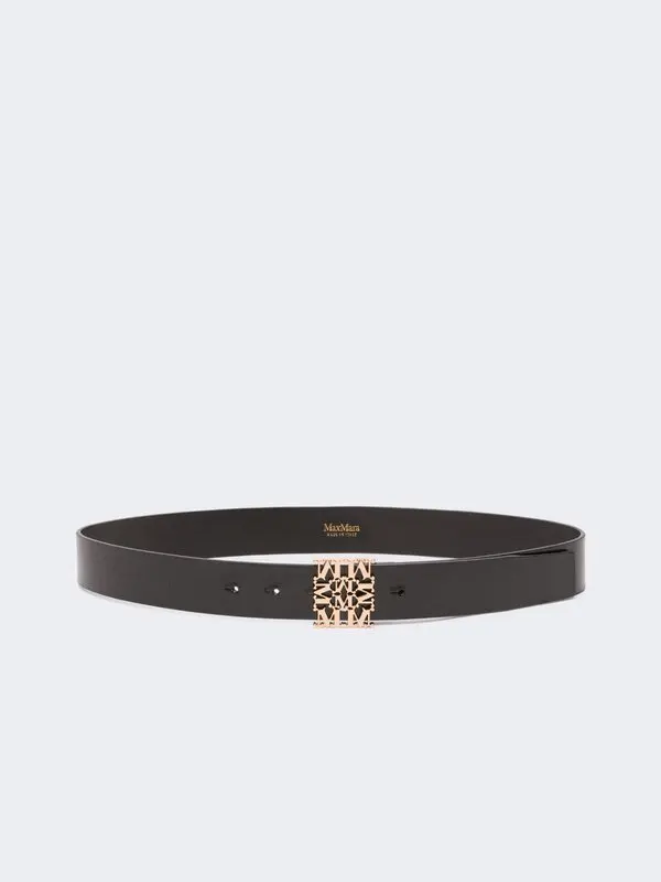 Max Mara Leather Belt With Embellished Buckle
