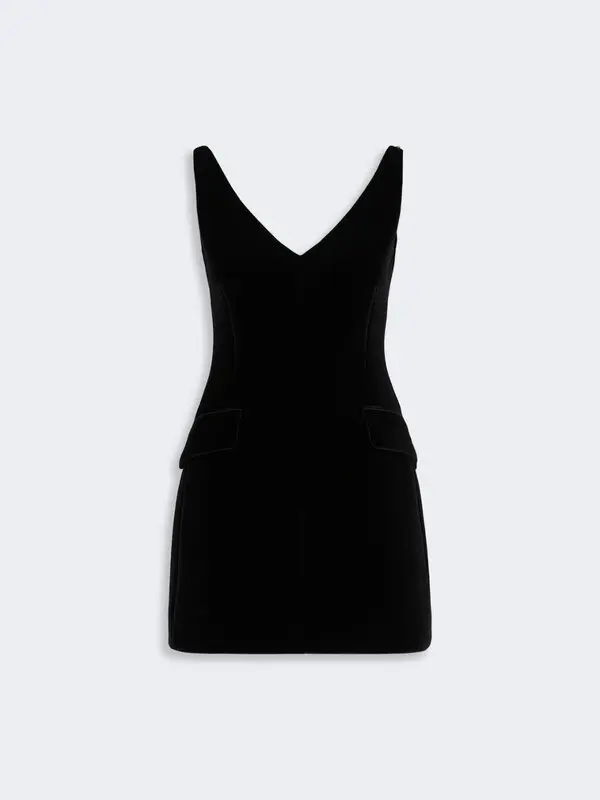 Max Mara Short Sleeveless Velvet Dress