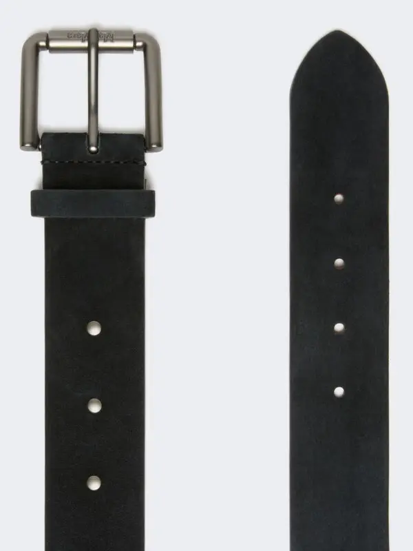Max Mara Studded Leather Belt - Dark Grey
