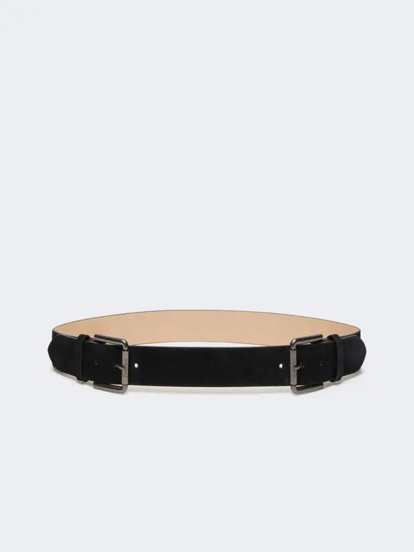 Max Mara Studded Leather Belt - Dark Grey