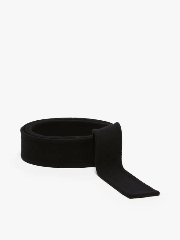 Max Mara Wool Self-tie Belt - Black