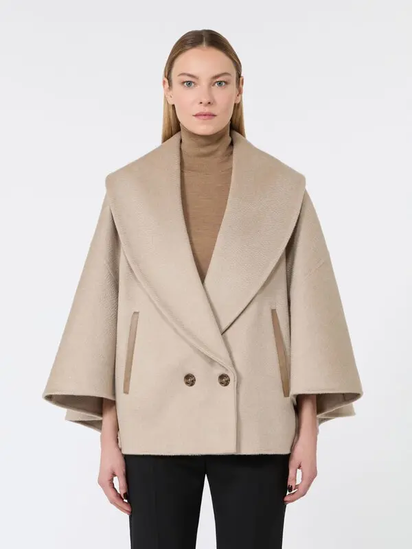 Max Mara Cape In Pure Cashmere