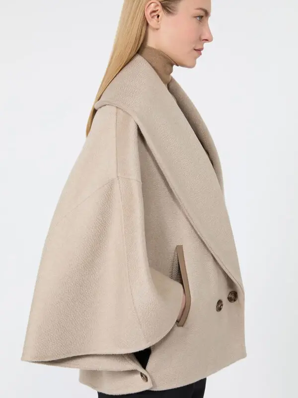 Max Mara Cape In Pure Cashmere