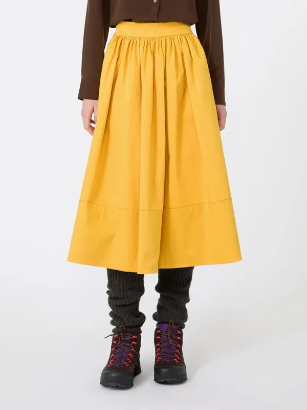 Max Mara Cotton Satin Midi Skirt