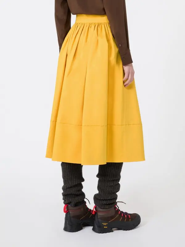 Max Mara Cotton Satin Midi Skirt