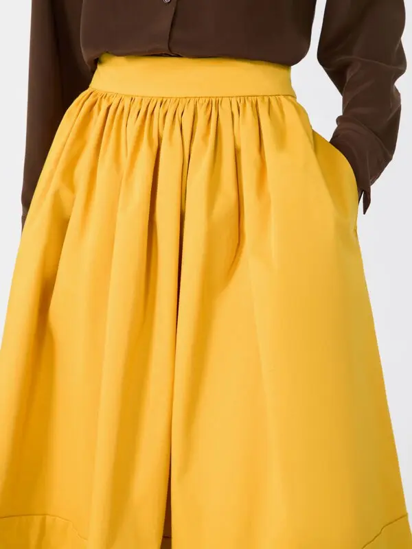 Max Mara Cotton Satin Midi Skirt