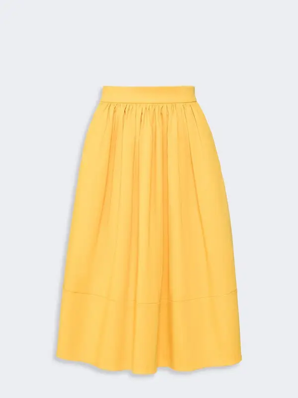 Max Mara Cotton Satin Midi Skirt