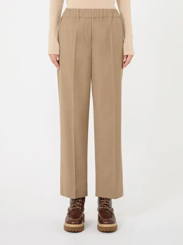 Max Mara Stretch Wool Flannel Trousers