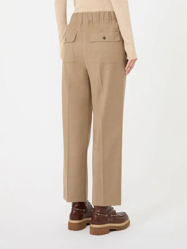 Max Mara Stretch Wool Flannel Trousers