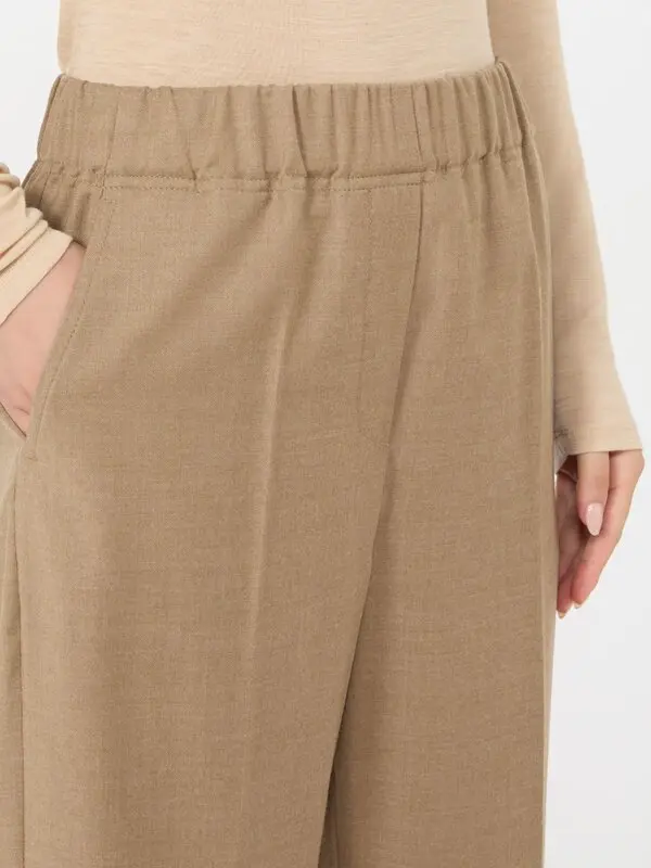 Max Mara Stretch Wool Flannel Trousers