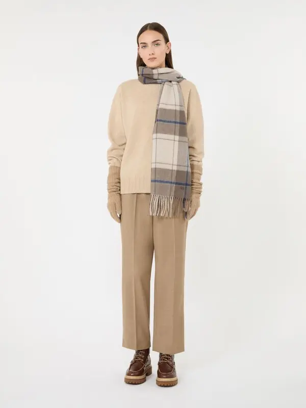 Max Mara Stretch Wool Flannel Trousers