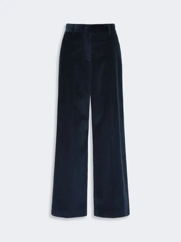 Max Mara Cotton Velvet Wide Leg Trousers