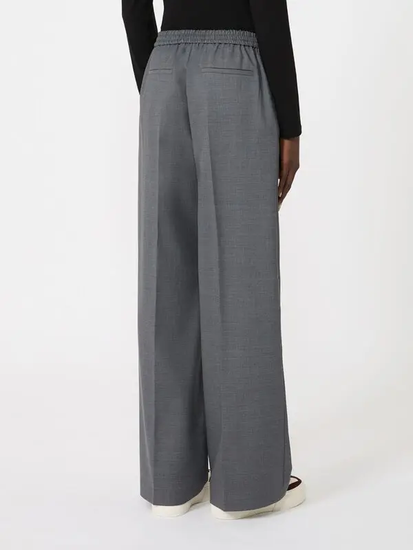 Max Mara Stretch Wool Batavia Trousers - Dark Grey