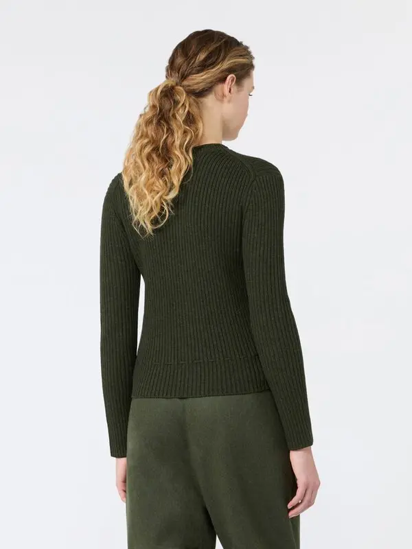 Max Mara Ribbed Wool Cardigan
