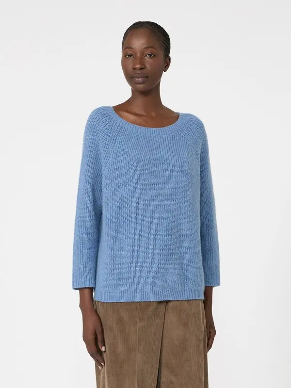 Max Mara Mohair Blend Knit Jumper - Light Blue