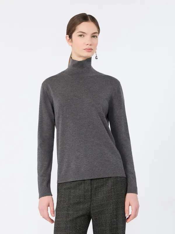 Max Mara Wool And Silk Knit Turtleneck