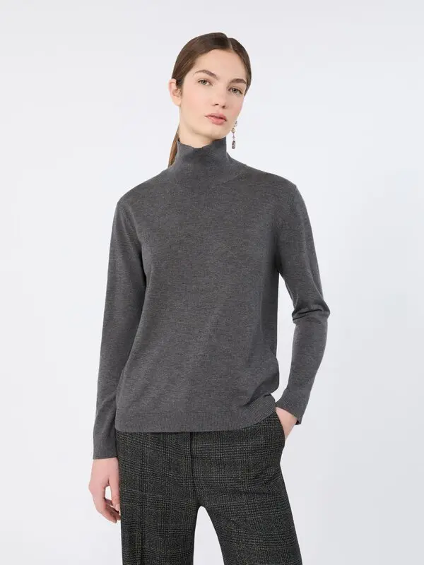 Max Mara Wool And Silk Knit Turtleneck