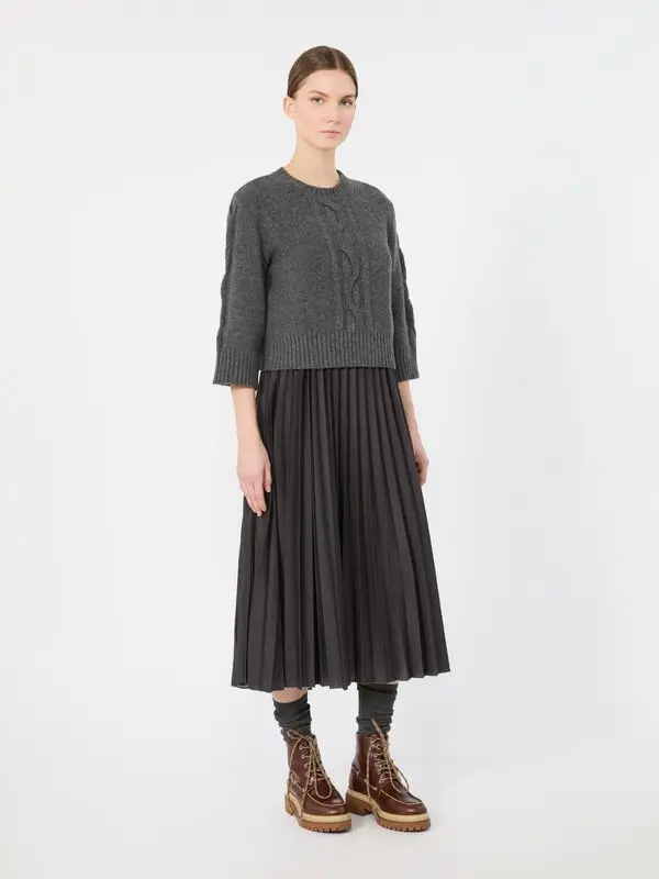 Max Mara Jersey Dress With A Wool Top