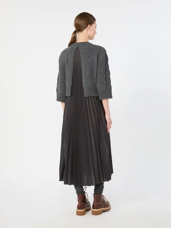 Max Mara Jersey Dress With A Wool Top