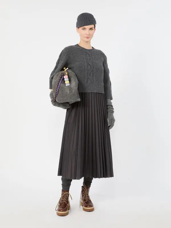 Max Mara Jersey Dress With A Wool Top