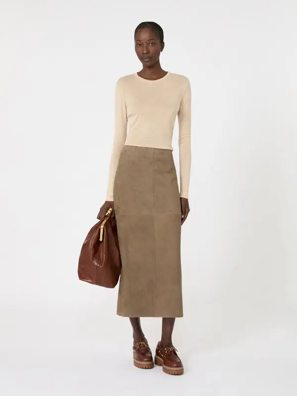 Max Mara Wool And Silk Gauze Jersey T-shirt