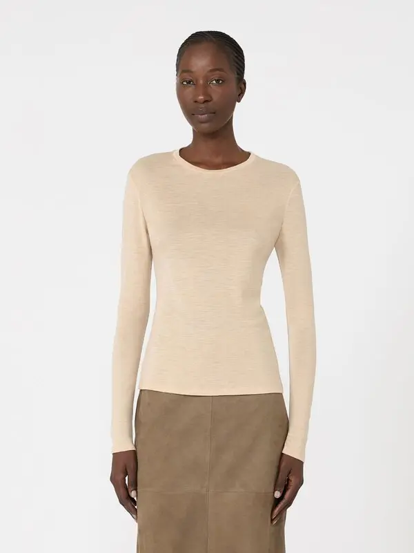 Max Mara Wool And Silk Gauze Jersey T-shirt