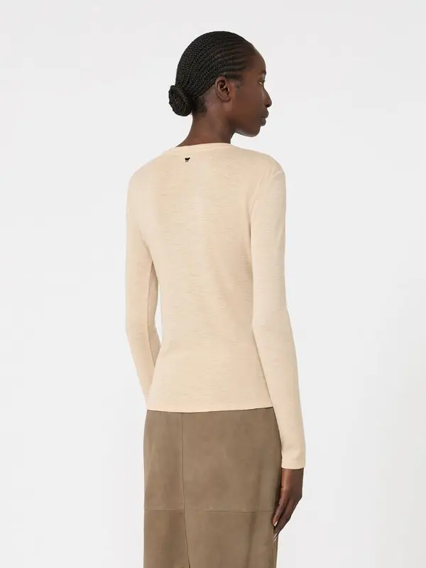 Max Mara Wool And Silk Gauze Jersey T-shirt