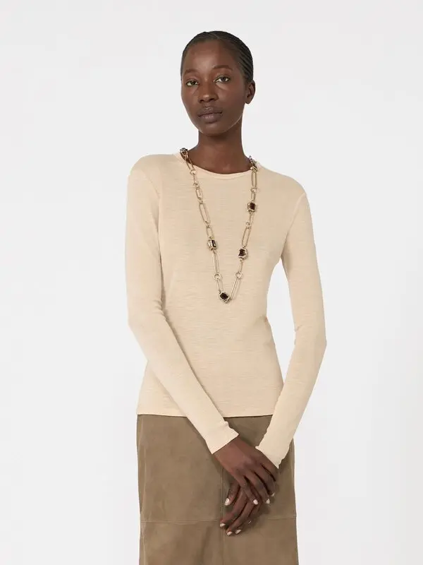 Max Mara Wool And Silk Gauze Jersey T-shirt