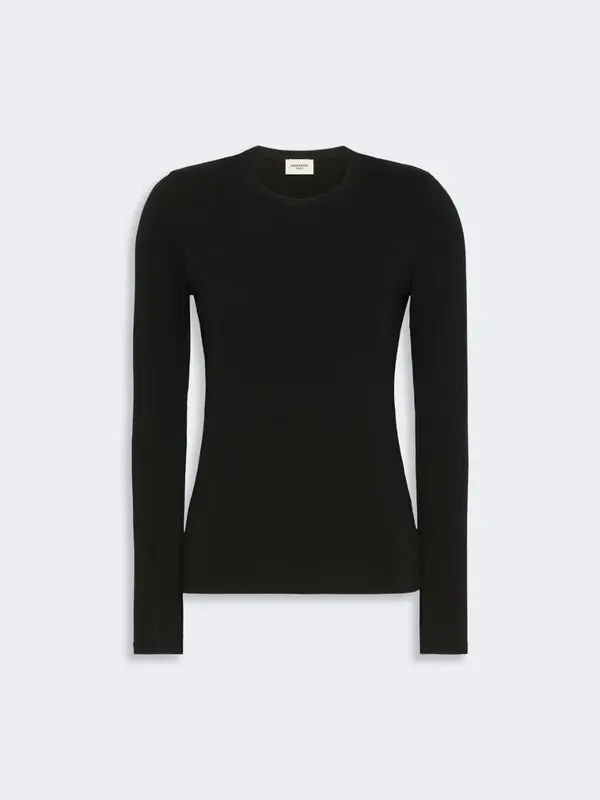 Max Mara Stretch Viscose Jersey T-shirt - Black