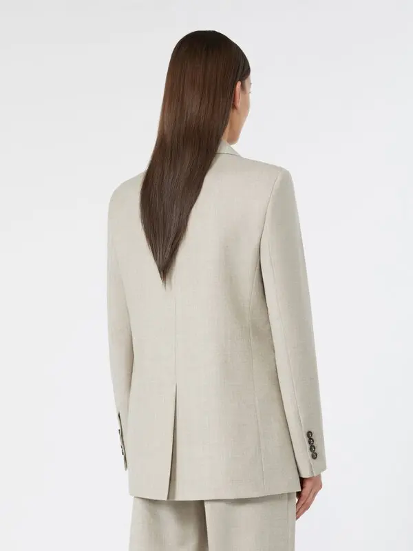 Max Mara Single-breasted Wool Flannel Blazer