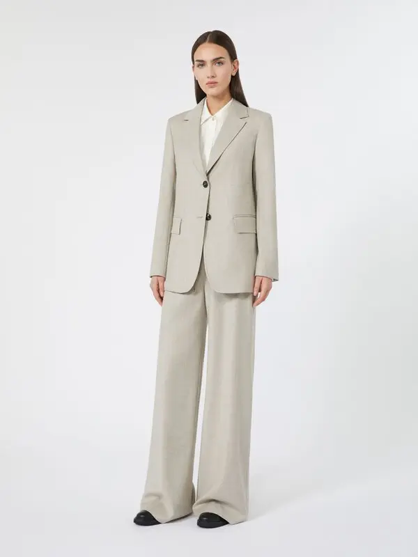 Max Mara Single-breasted Wool Flannel Blazer