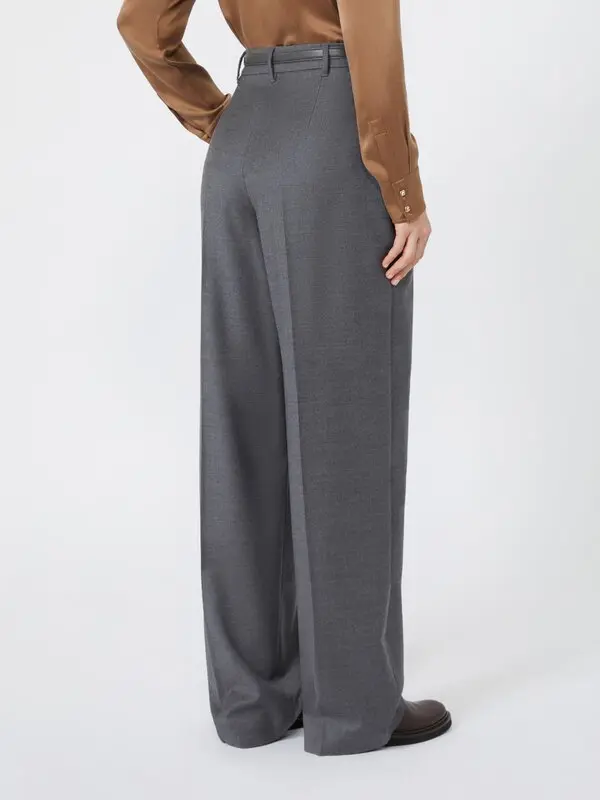 Max Mara Mannish Wool Flannel Trousers