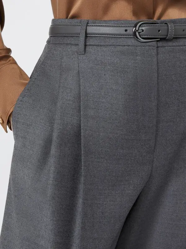Max Mara Mannish Wool Flannel Trousers