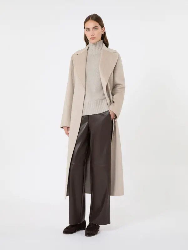 Max Mara Wool And Cashmere Belted Wrap Coat