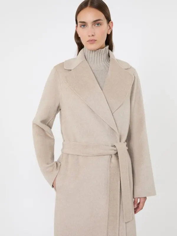 Max Mara Wool And Cashmere Belted Wrap Coat