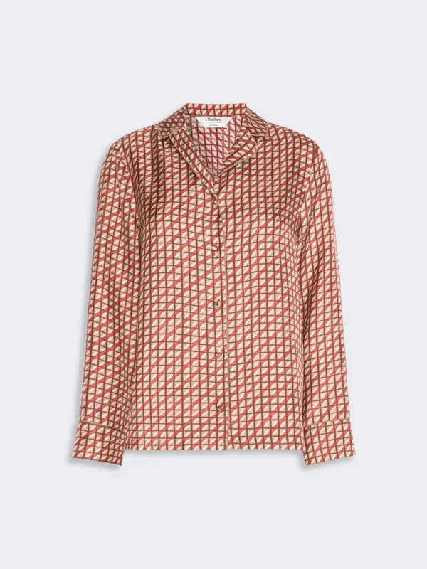 Max Mara Printed Silk Pyjama Shirt - Orange