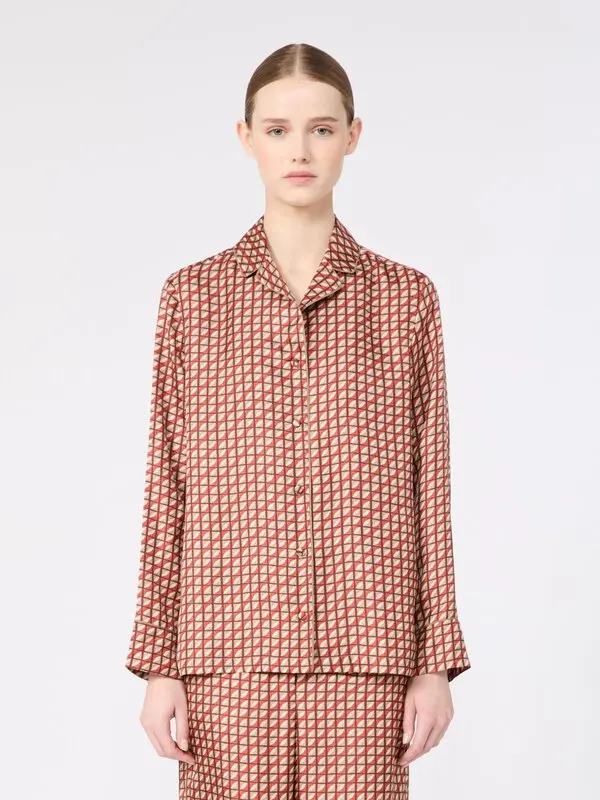 Max Mara Printed Silk Pyjama Shirt